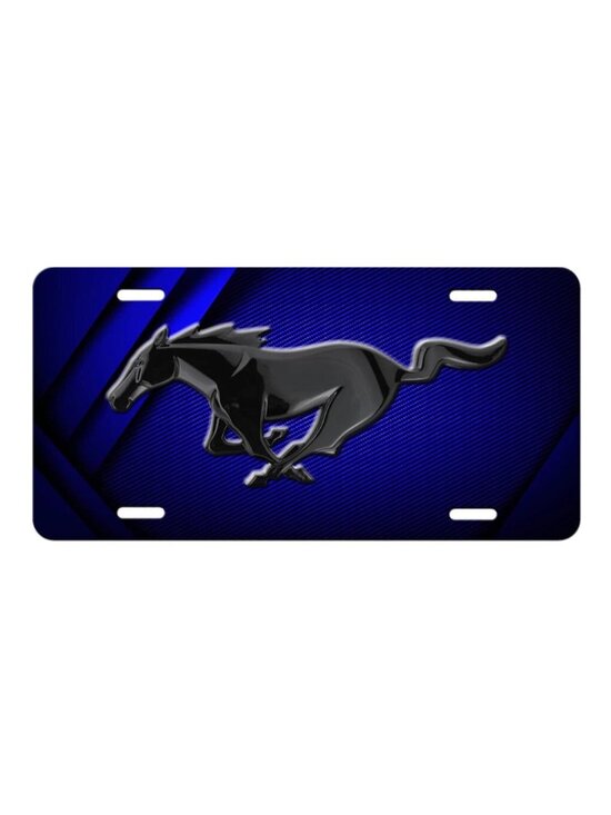 Accents | Mustang Inspired Art On Simulated Carbon Fiber Aluminum ...